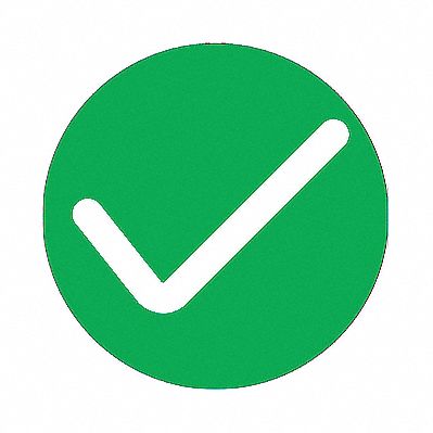 6 in x 6 in Nominal Sign Size, 0.036 in Thick, Check Mark Sign - 56MC72 ...