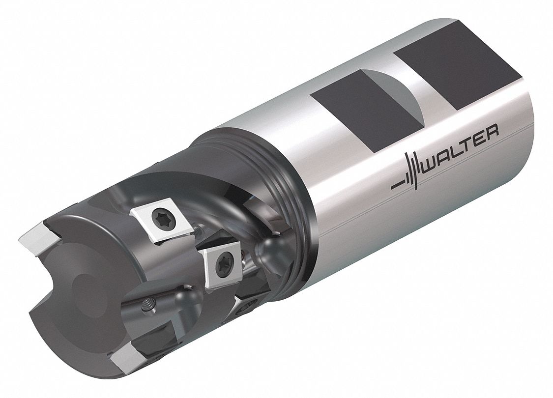 WALTER, 123/125 in Max. Cutting Dia., Weldon Flat, Indexable Square ...