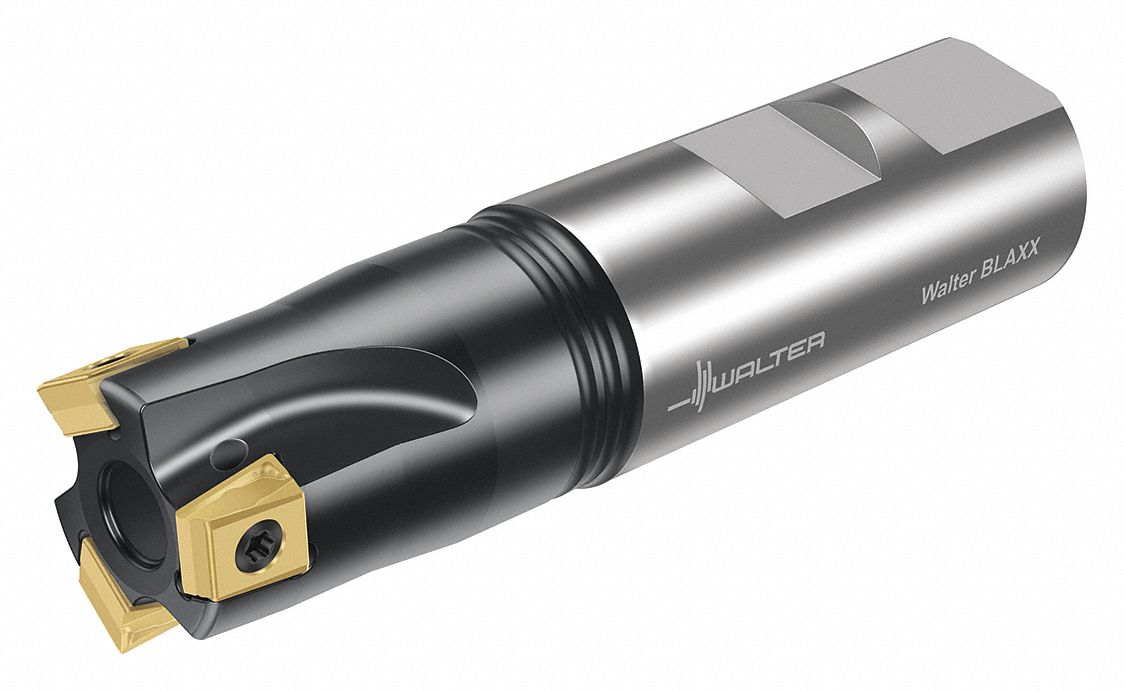 WALTER, 123/125 in Max. Cutting Dia., Weldon Flat, Indexable Square ...