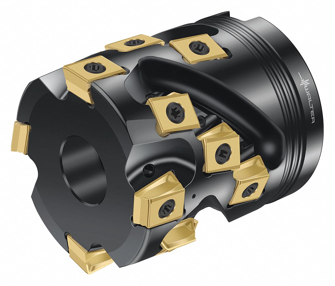 WALTER, 2-1/2 in Max. Cutting Dia., 1 in Arbor Dia., Indexable Face ...