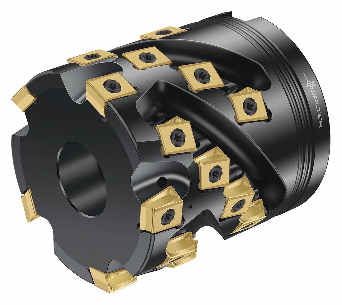 WALTER, 3 in Max. Cutting Dia., 1 in Arbor Dia., Indexable Face Mill ...