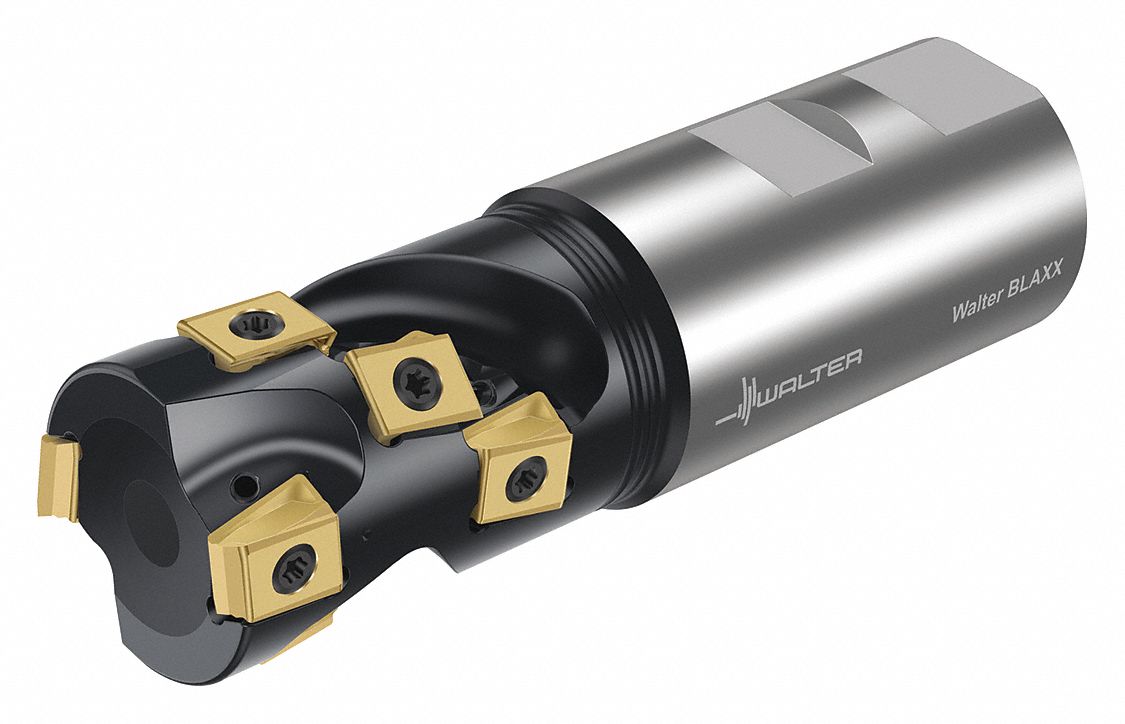 WALTER, 1 1/2 in Max. Cutting Dia., Weldon Flat, Indexable Square ...