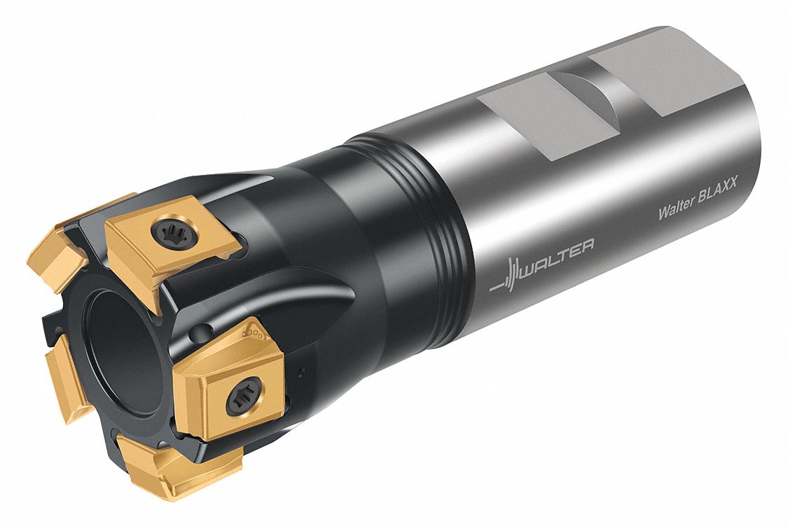 WALTER, 1 23/40 in Max. Cutting Dia., Weldon Flat, Indexable Square ...