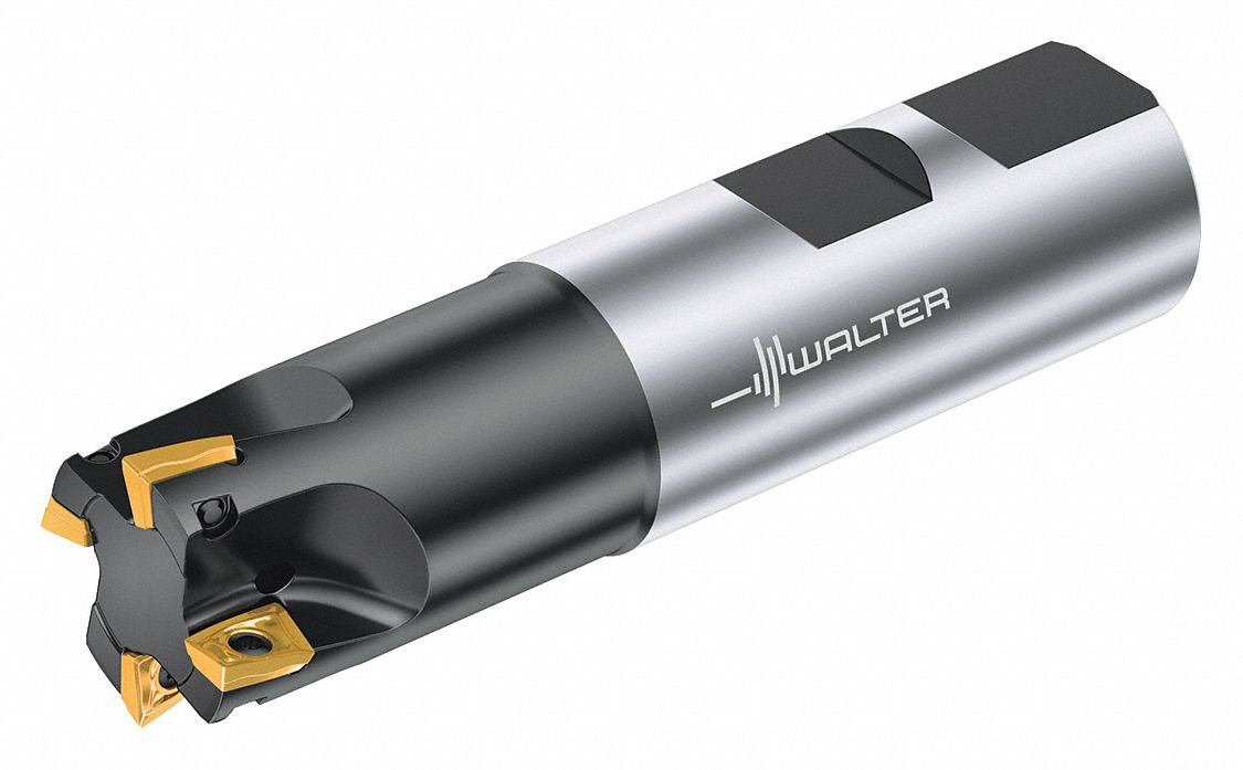 WALTER, 63/100 in Max. Cutting Dia., Weldon Flat, Indexable Square ...