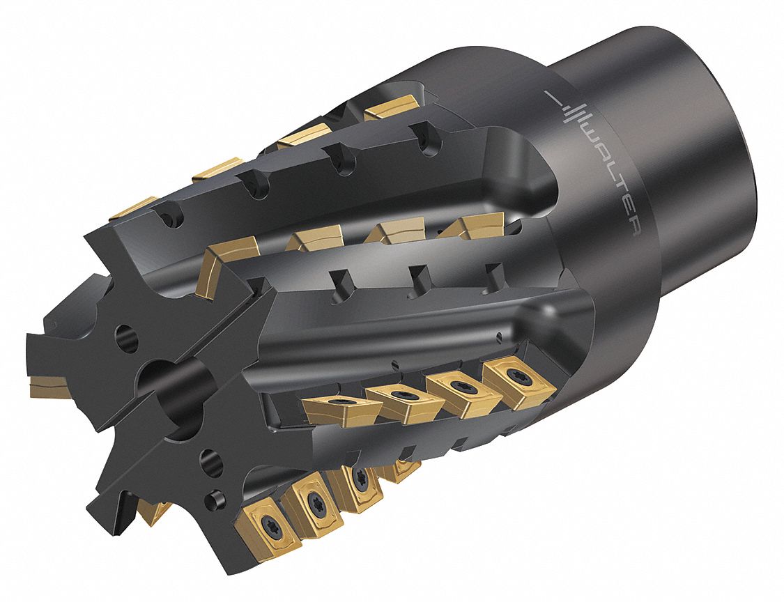 WALTER, 3 3/20 in Max. Cutting Dia., Taper, Indexable Square Shoulder ...