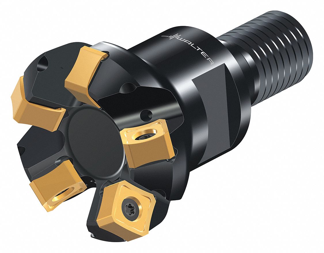 WALTER, 1 23/40 in Max. Cutting Dia., Screw On, Indexable Square ...