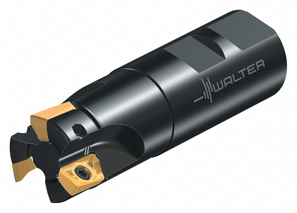 WALTER, 1 1/2 in Max. Cutting Dia., Weldon Flat, Indexable Square ...