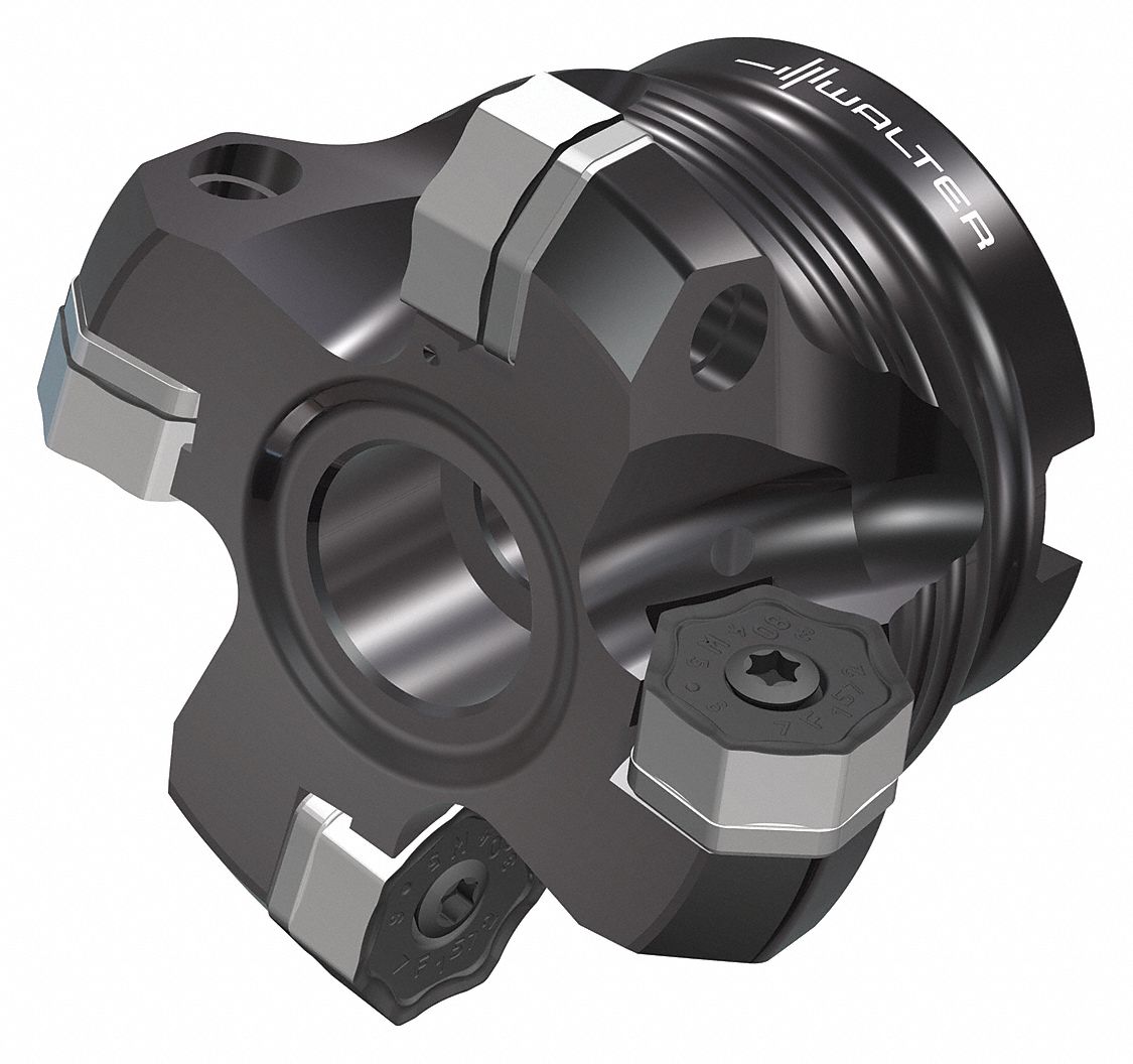 WALTER, 2.3860 in Max. Cutting Dia., 3/4 in Arbor Dia., Indexable Face ...