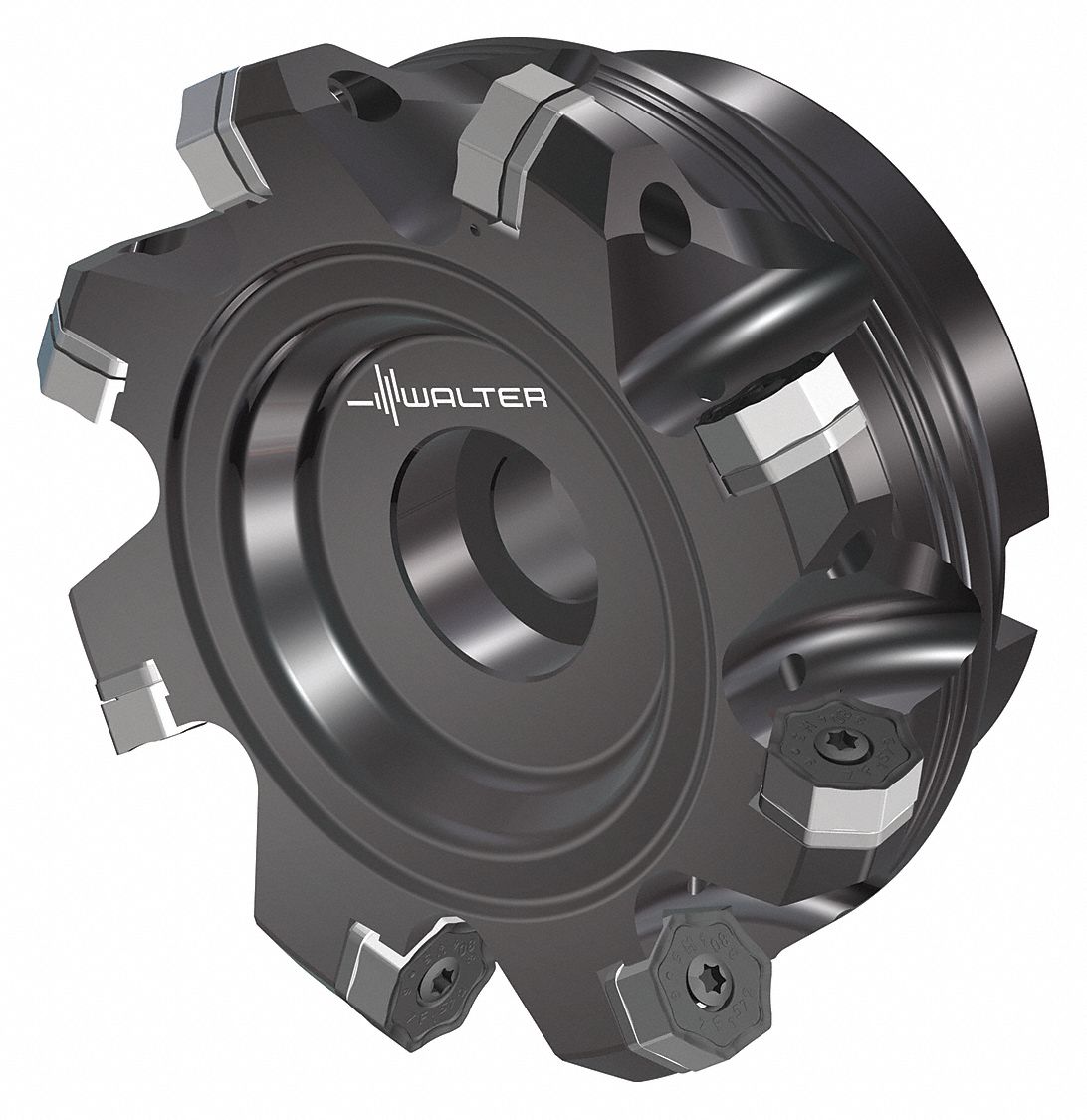 WALTER, 4.3230 in Max. Cutting Dia., 1.2600 in Arbor Dia., Indexable ...