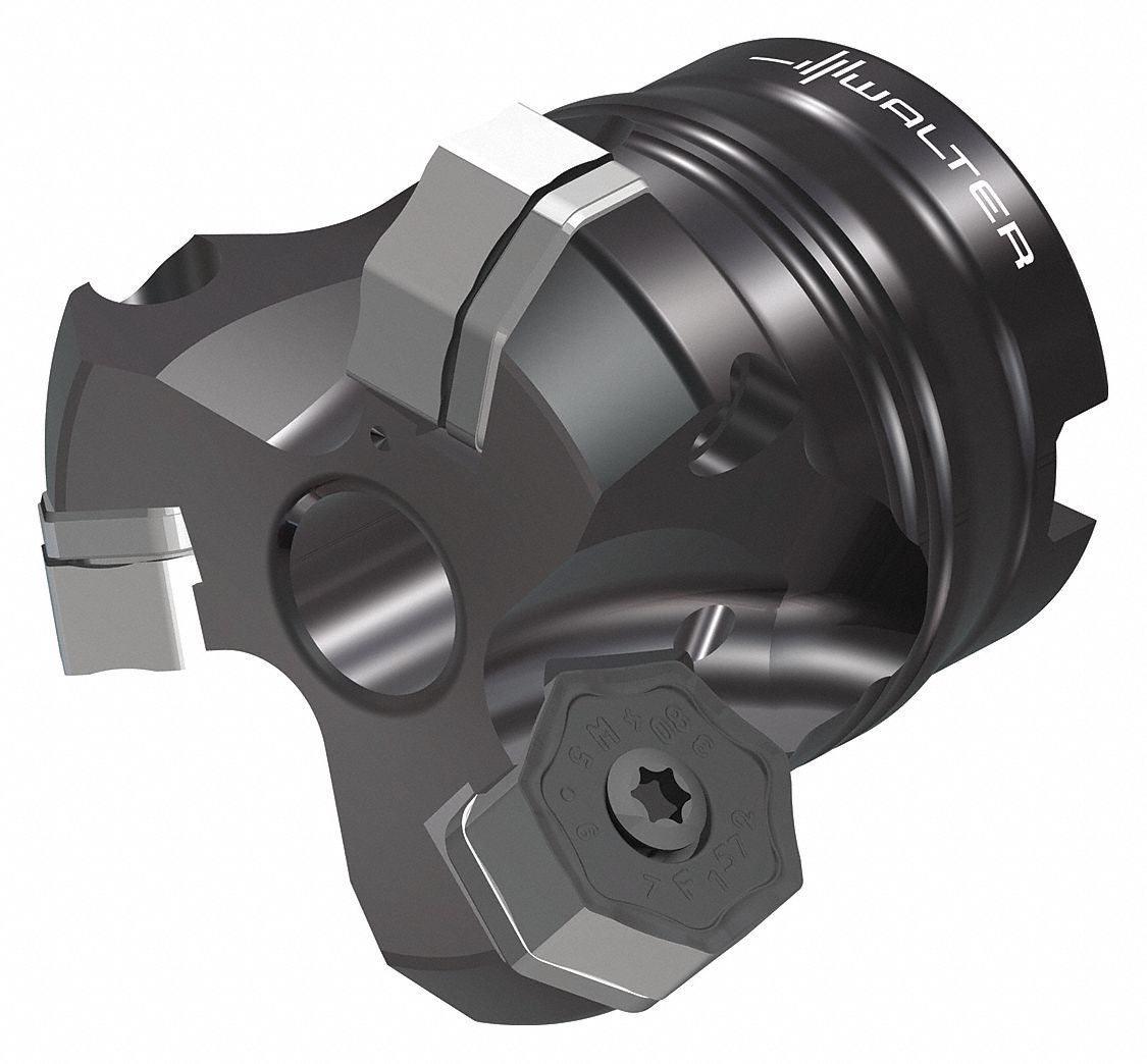 WALTER, 1.9610 in Max. Cutting Dia., 5/8 in Arbor Dia., Indexable Face ...