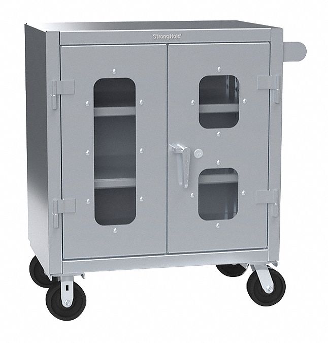 STRONG HOLD, 36 in x 24 in x 36 in, 2 Fixed Shelves, Storage Cabinet ...