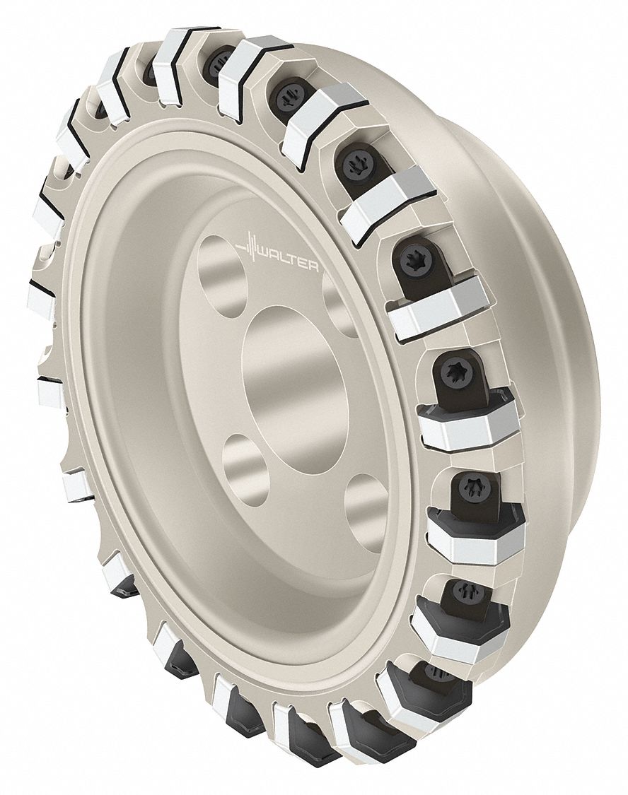 WALTER, 6.8030 in Max. Cutting Dia., 1.5750 in Arbor Dia., Indexable ...