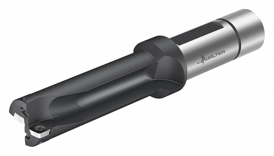 WALTER, 27/64" Max. Drill Dia., 3xD, Indexable Drill Bit for General ...