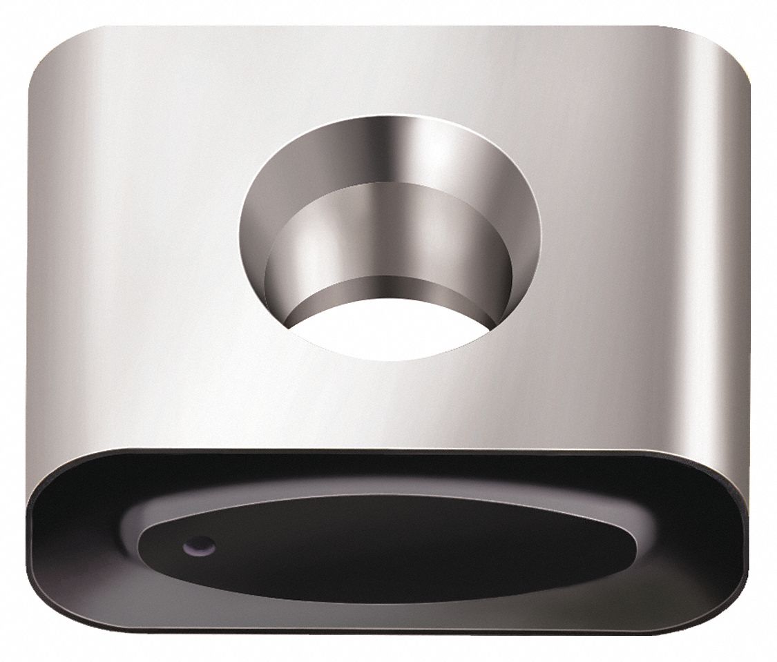 WALTER, 0.0980 in Corner Radius, 1/4 in Thick, Rectangle Milling Insert ...