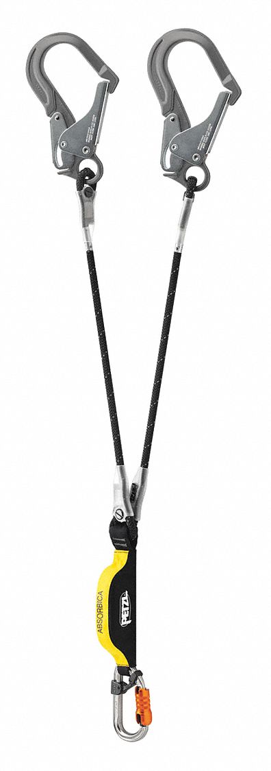 PETZL, Double Lanyard with Integrated Energy Absorber - 56RT87|L012BA00 ...