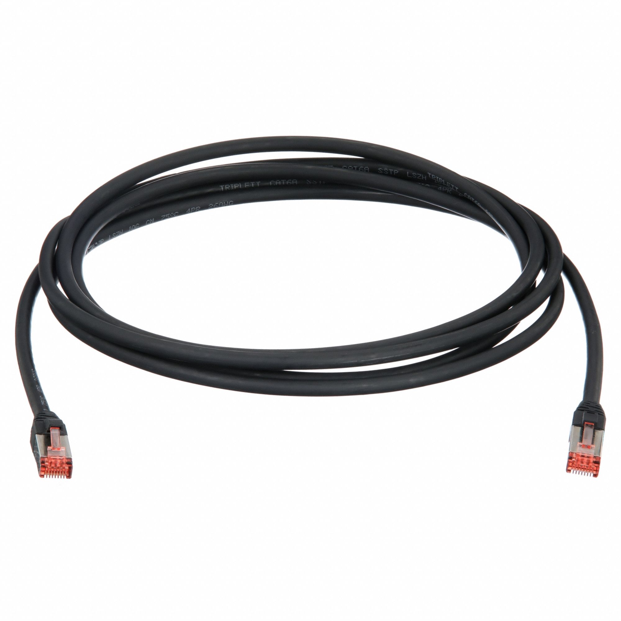 TRIPLETT, Shielded, Cat 6A, Voice and Data Patch Cable - 56RU12|CAT6A ...