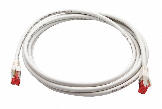 TRIPLETT, Shielded, Cat 6A, Voice and Data Patch Cable - 56RU13|CAT6A ...