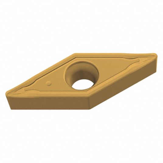 WALTER Diamond Turning Insert: VCMT Insert, Neutral, 1/8 in Thick, 1/64 ...