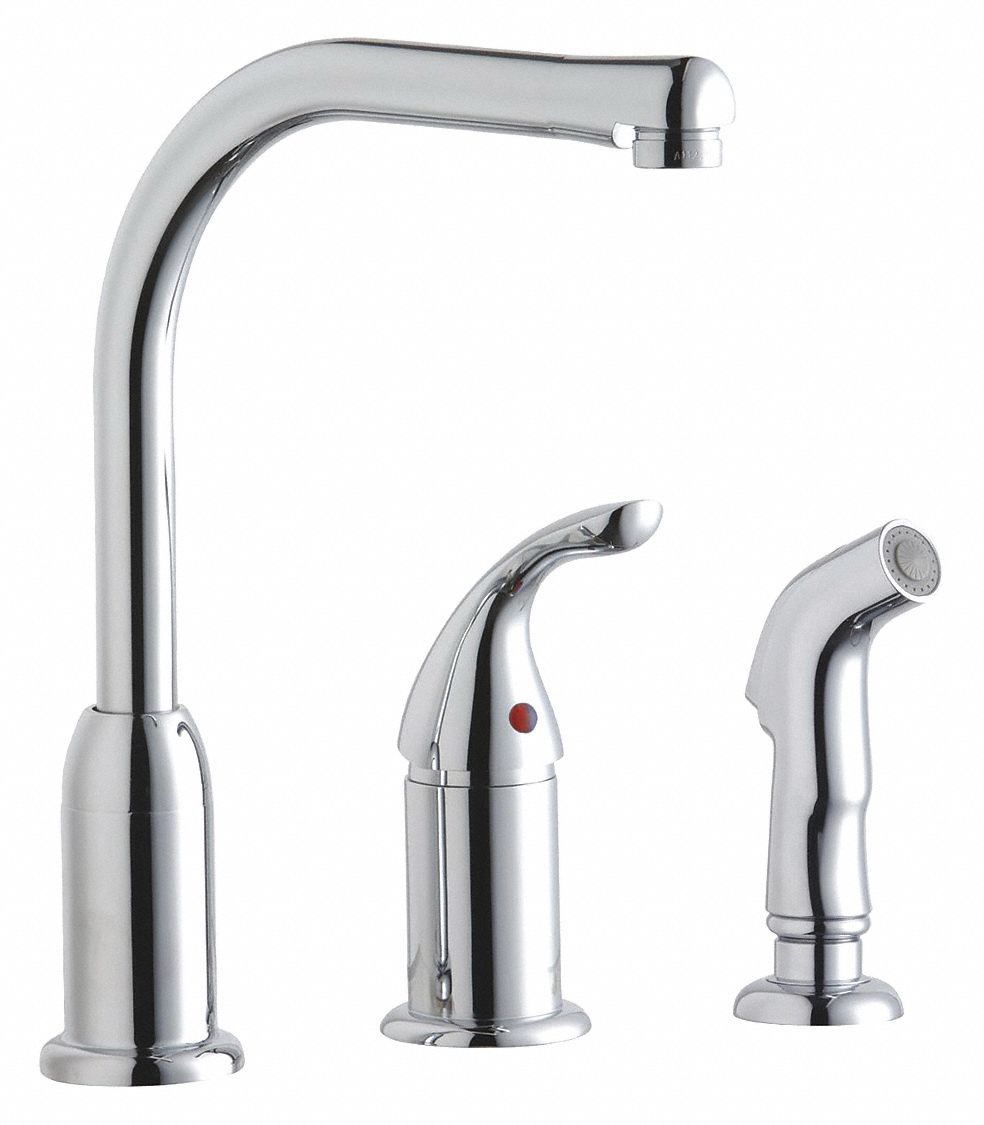 Single Lever Kitchen Faucet,Side Spray - Grainger