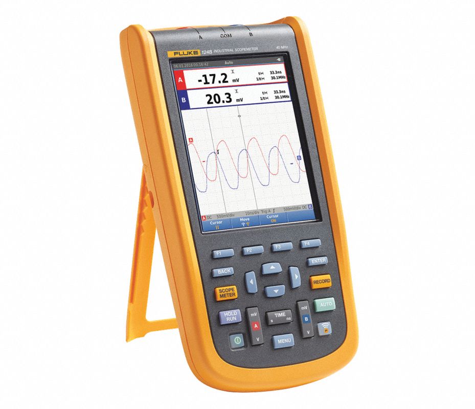 FLUKE Osciloscopio Industrial,40 MHz,2 Canales - 56YK11 | FLUKE-124B ...