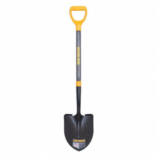 TRUE TEMPER, D-Grip Handle Type, Round Point Shovel,w/D-Grip Handle ...