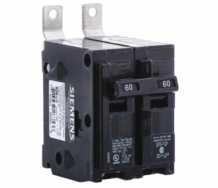 SIEMENS Interruptor Termomagnético Atornillable, Serie B, Número de ...