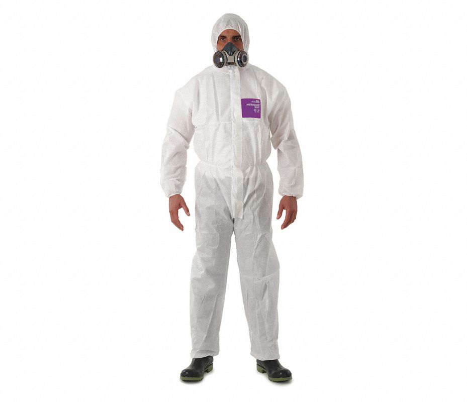 ALPHATEC Overol Desechable con Capucha SMS, Polipropileno Blanco Talla ...