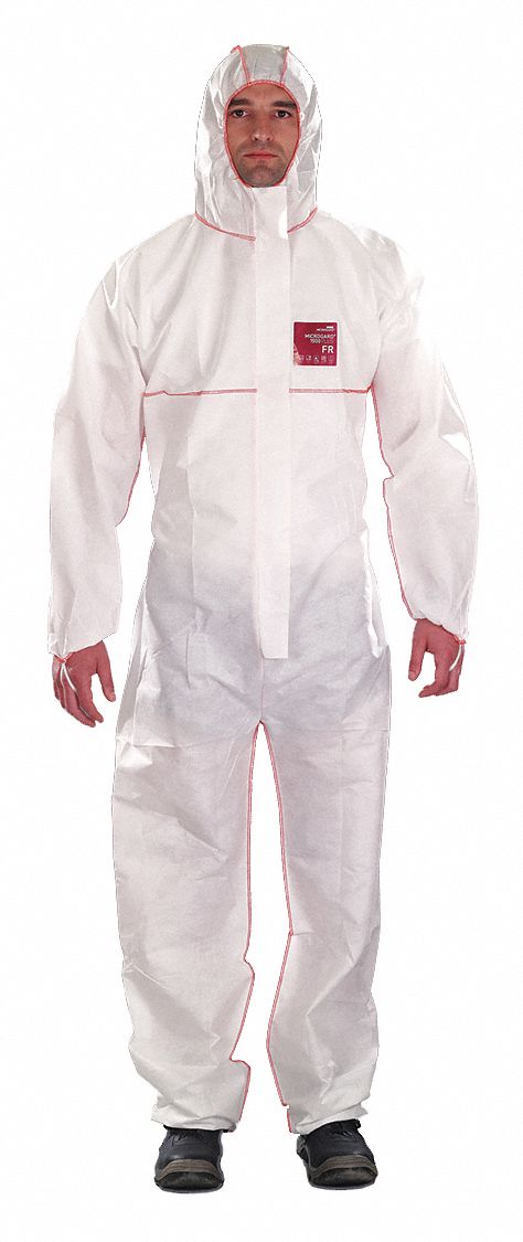 ALPHATEC Overol Desechable con Capucha SMS, Polipropileno Blanco Talla ...