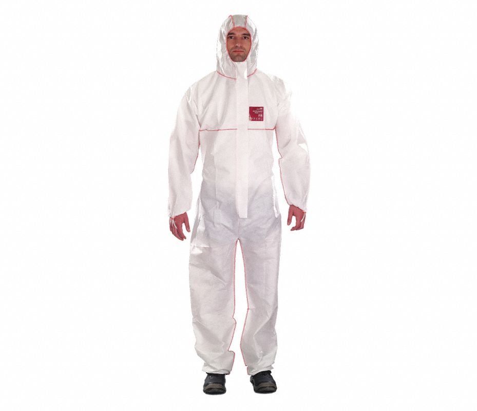 ALPHATEC Overol Desechable con Capucha SMS, Polipropileno Blanco Talla ...