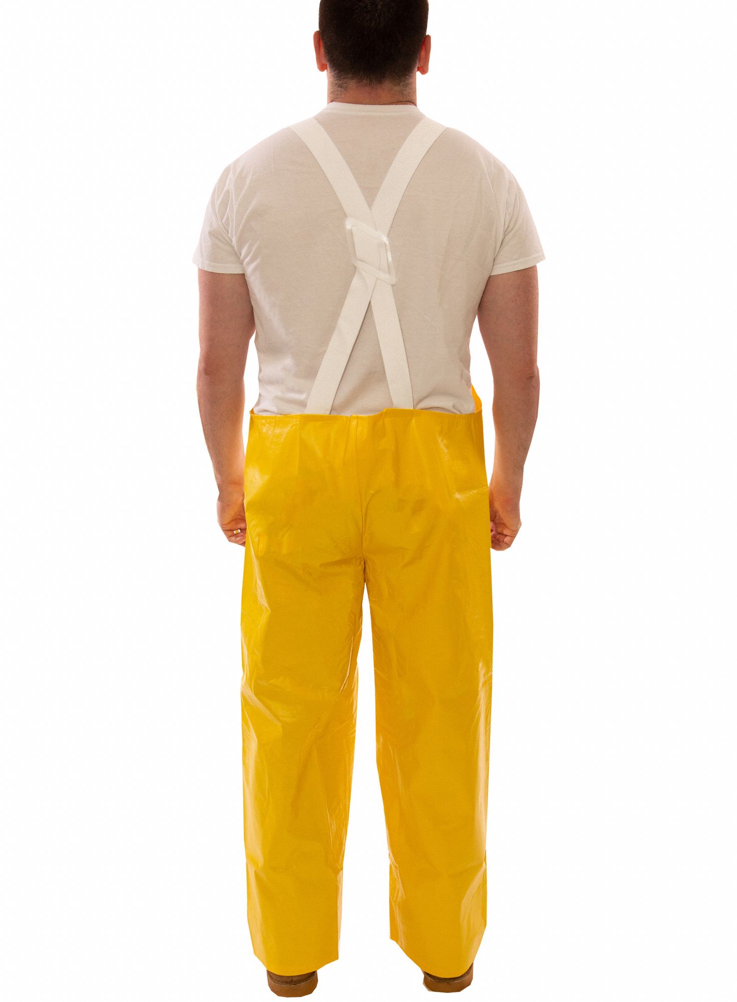 TINGLEY Rain Bib Overall: PVC, XL, Yellow, 31 in Inseam, 46 in Max ...