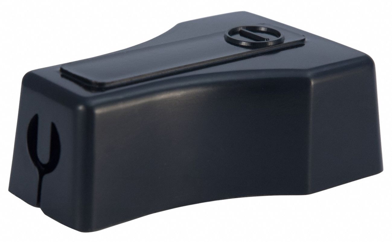 QUICKCABLE Straight Clamp Terminal Protector: 1 to 2 AWG, Black, Snap ...