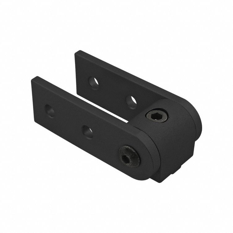 3 1/64 in x 1 41/64 in, Black, T-Slot Framing System Hinges a - 906TH9 ...