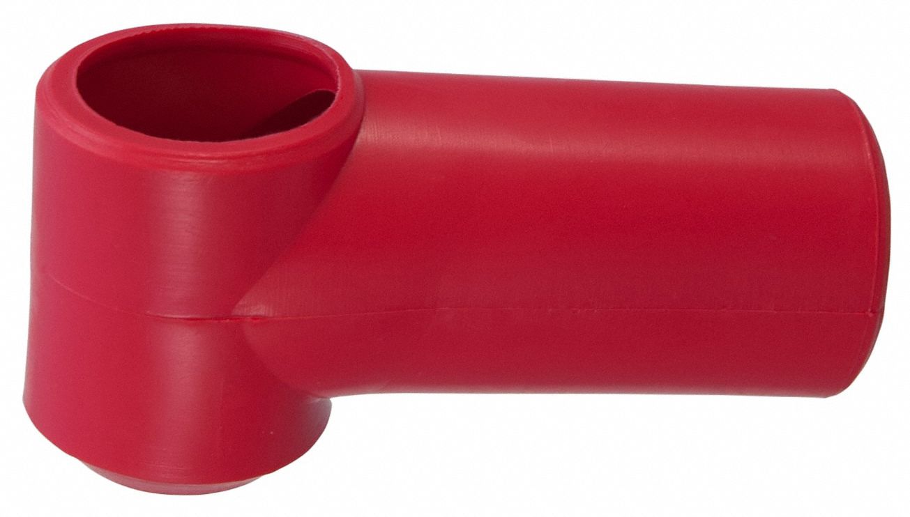 QUICKCABLE Battery Terminal Protector: 1 to 2 AWG, Red, Plug-In, PVC ...