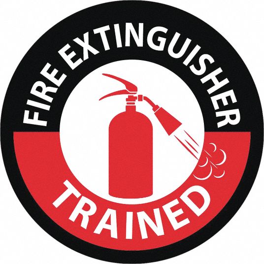 Fire Exting Trained Hard Hat Label,PK25 - Grainger