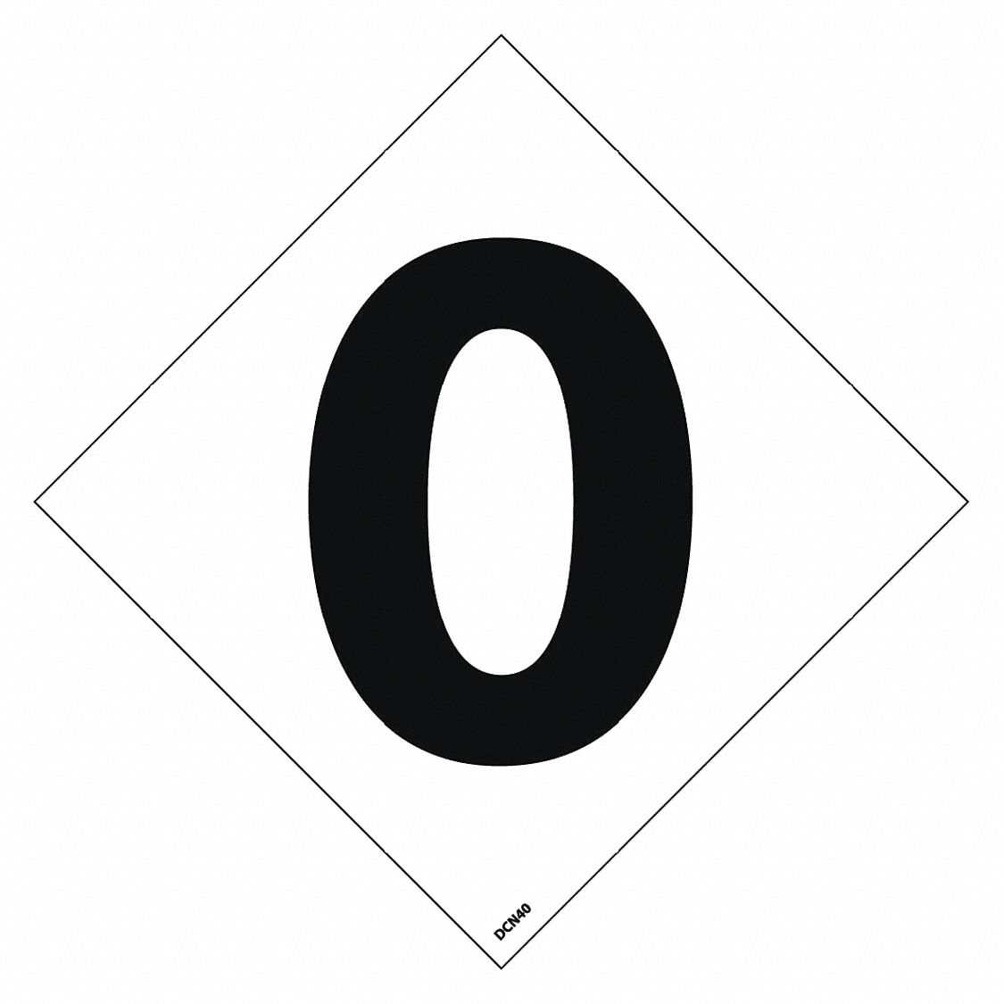 Nfpa Label Number 4",PK5 - Grainger