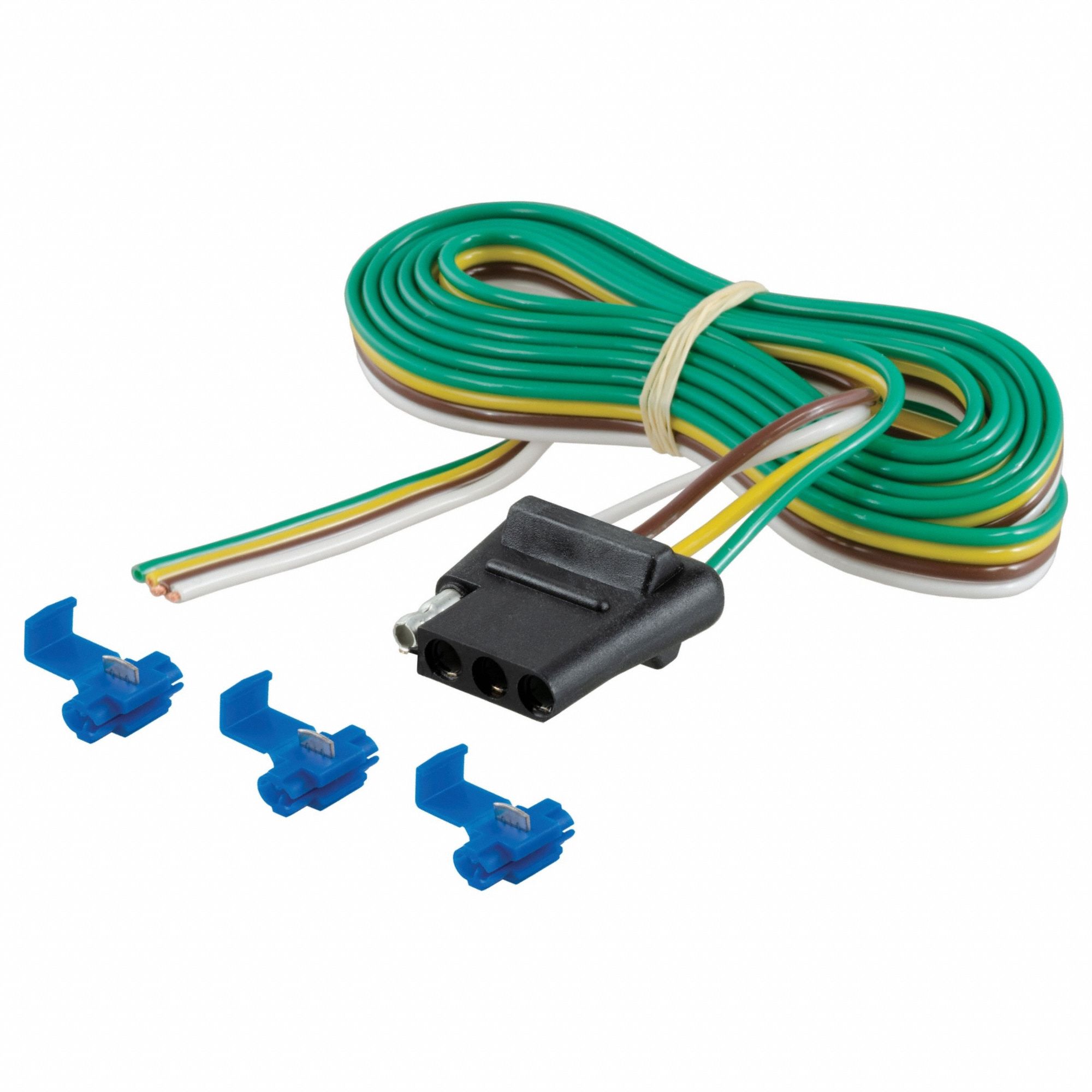 CURT, 4-Way, Rubber, Automotive Electrical Plug - 809LZ0|58044 - Grainger