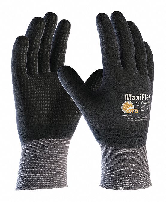 PIP Pip 34-846/M Pip Coated Gloves: M ( 8 ), Dotted, Foam Nitrile, Palm ...
