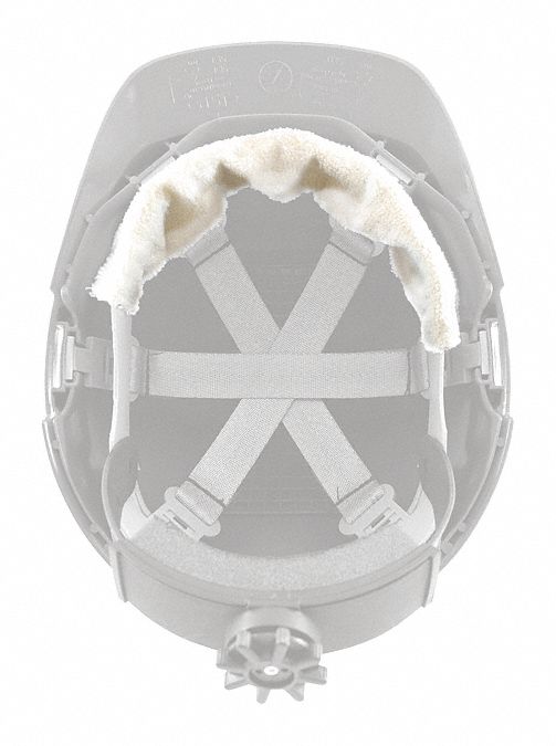 Hard Hat Terry Cloth Sweatband,Beige, PK 20 - Grainger