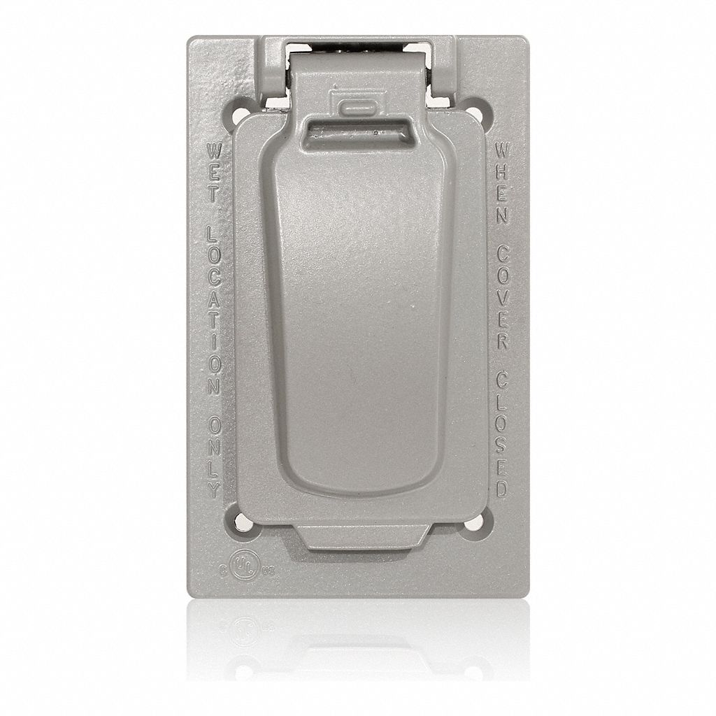LEVITON, Aluminum, Decora/FS/GFCI, Weatherproof Cover - 810U99|WM1VF-GY ...