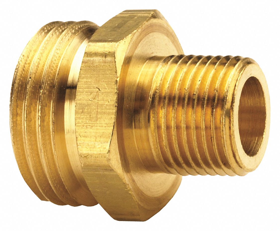 Brass, NPT x Male GHT, Male GHT x MNPT,3/8",Adapter - 58DJ57|5081206C ...