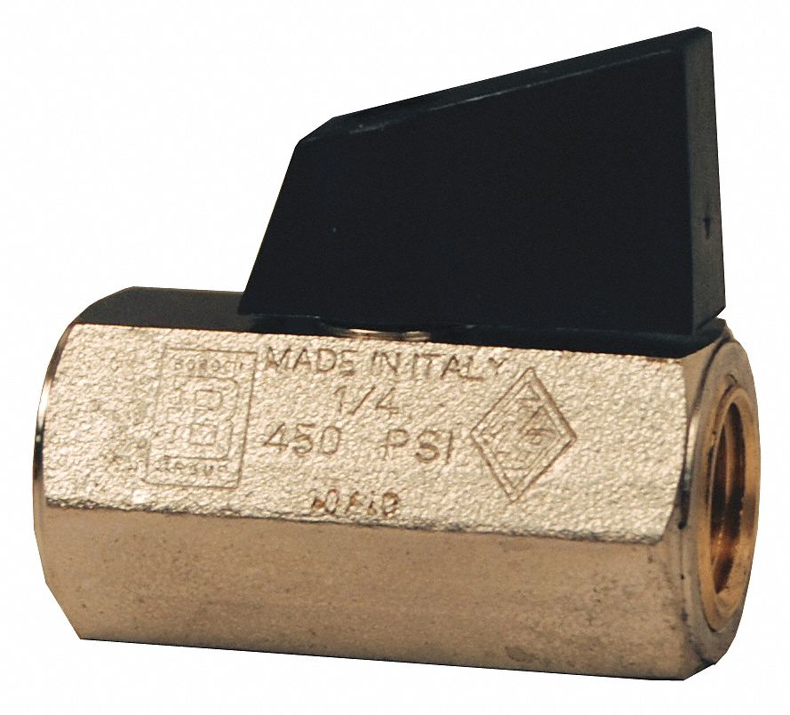 Mini Ball Valve,1/4",NPT - Grainger