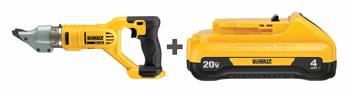 DEWALT, Mild Steel/Stainless Steel, 20V DC, Shear Kit - 58JL85|DCS494B ...