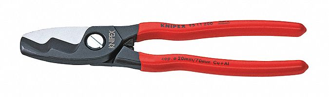 KNIPEX Cortador de Cable , 7-7/8" Longitud Total , Acción de Corte ...