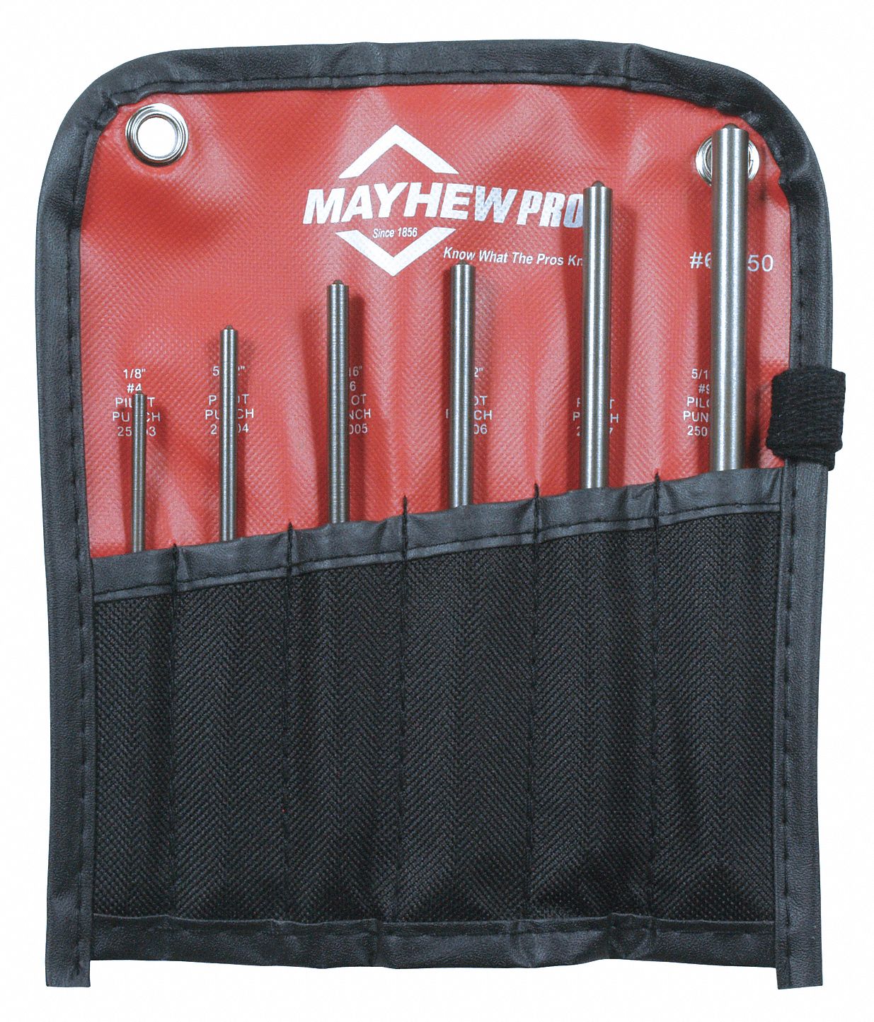 MAYHEW PRO Pilot Punch Kit, 6pcs. - 58KU63|62250 - Grainger