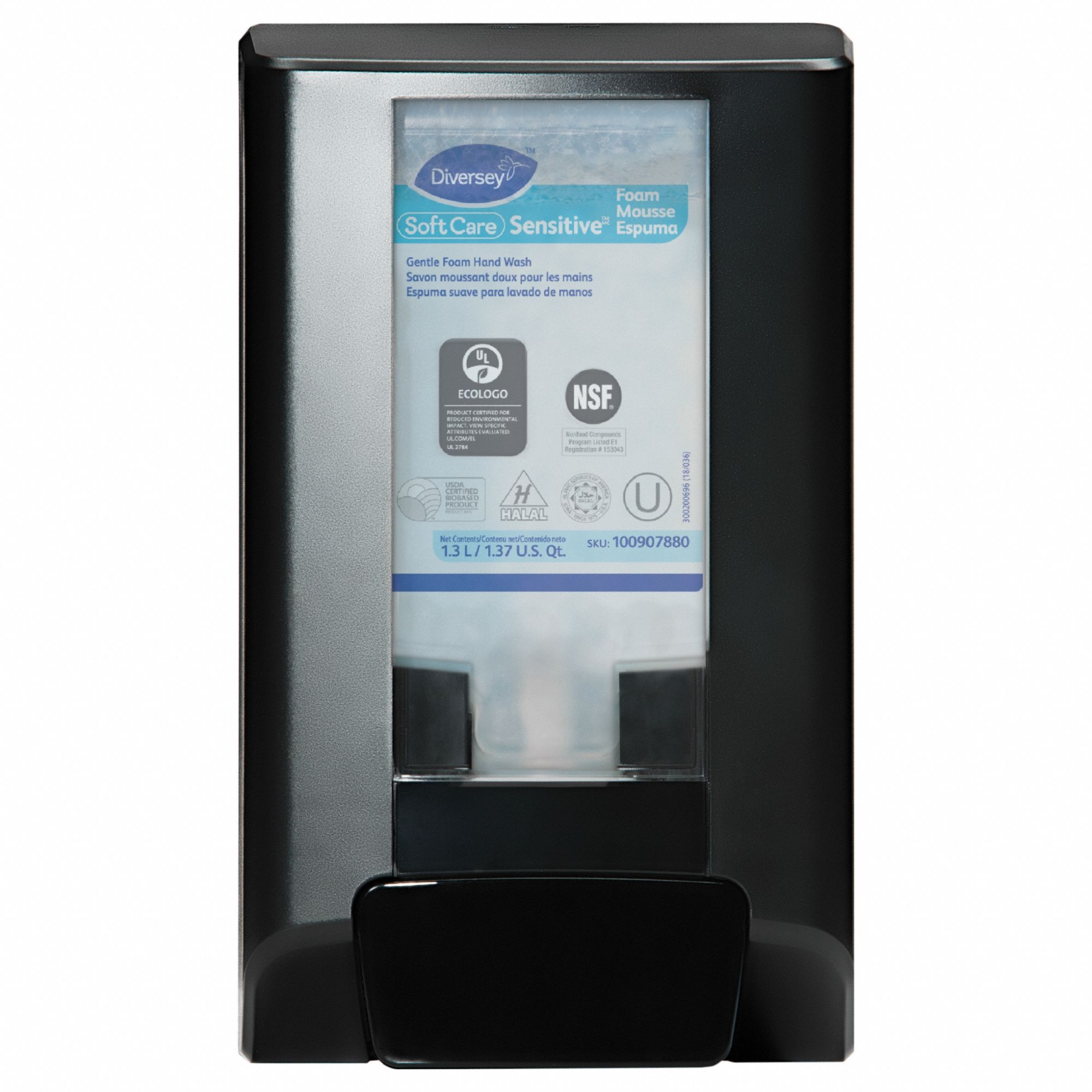 DIVERSEY, Manual, Black, Hand Sanitizer Dispenser - 58KX86|D1224700 ...