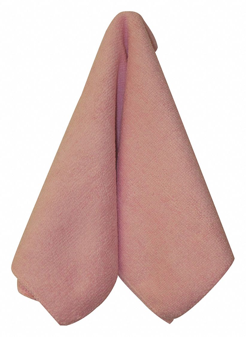 MICROFIBER TECHNOLOGIES, Pink, Microfiber Cloth,Gen Purpose,16x16,Pink ...