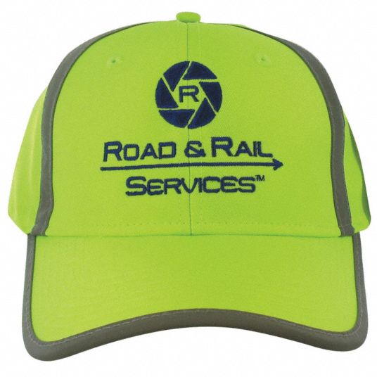 Safety Cap,Yellow,Road and Rail Logo - Grainger