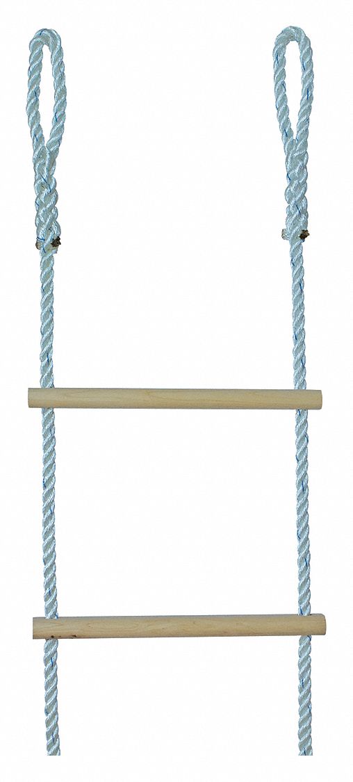 Ladder,Nylon Rope,3" Loops,30 ft. - Grainger