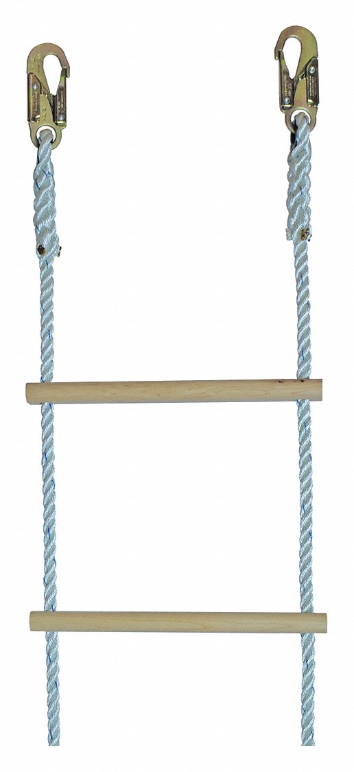 Ladder,Nylon Rope,5155 Hooks 30ft. - Grainger