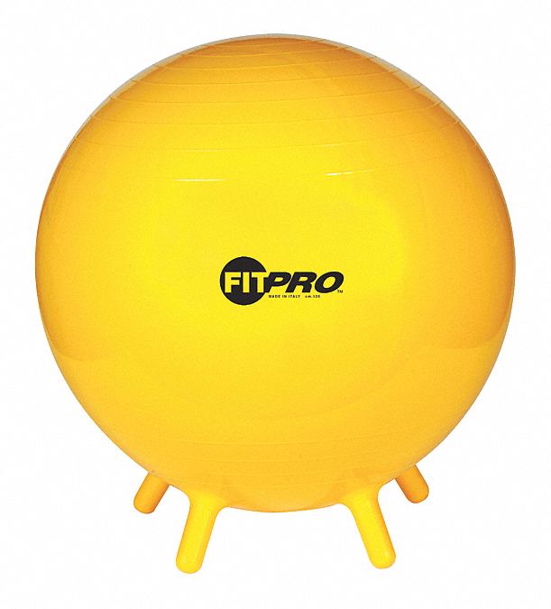 CHAMPION SPORTS, 25.59 in Overall Dia, Yellow, Exercise Ball - 58MP48 ...
